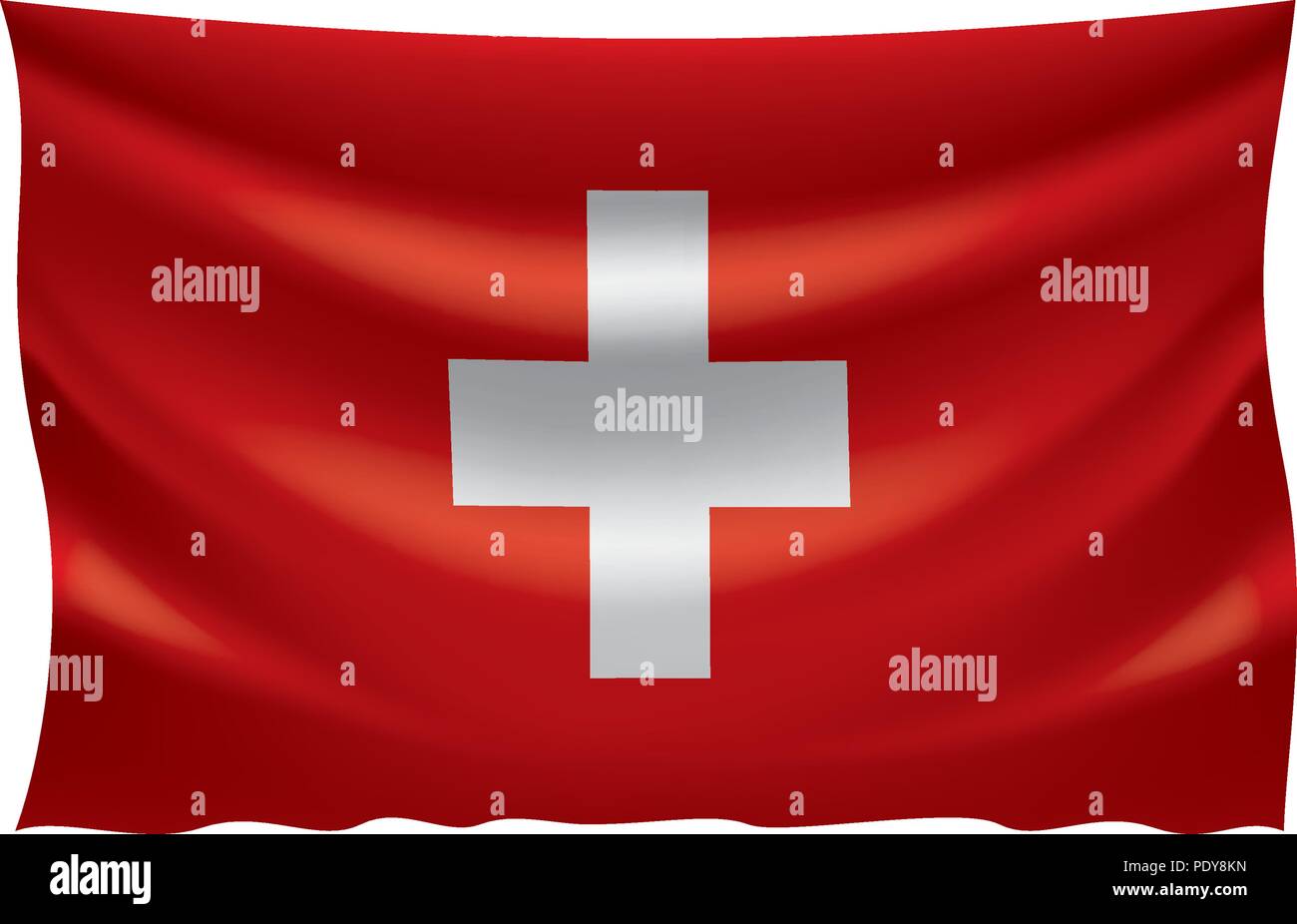 Switzerland flag, vector illustration on a white background Stock ...
