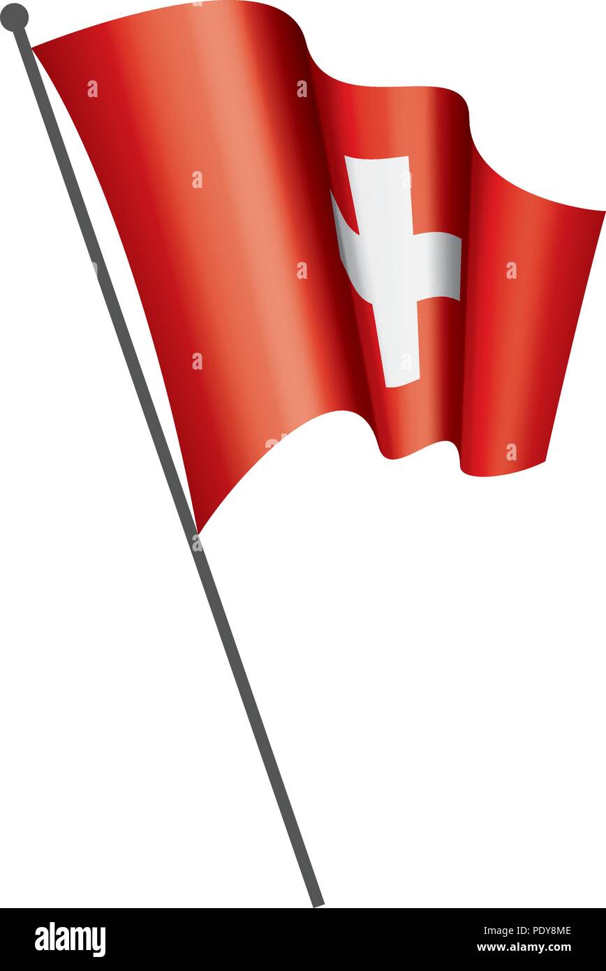 Switzerland flag, vector illustration on a white background Stock ...