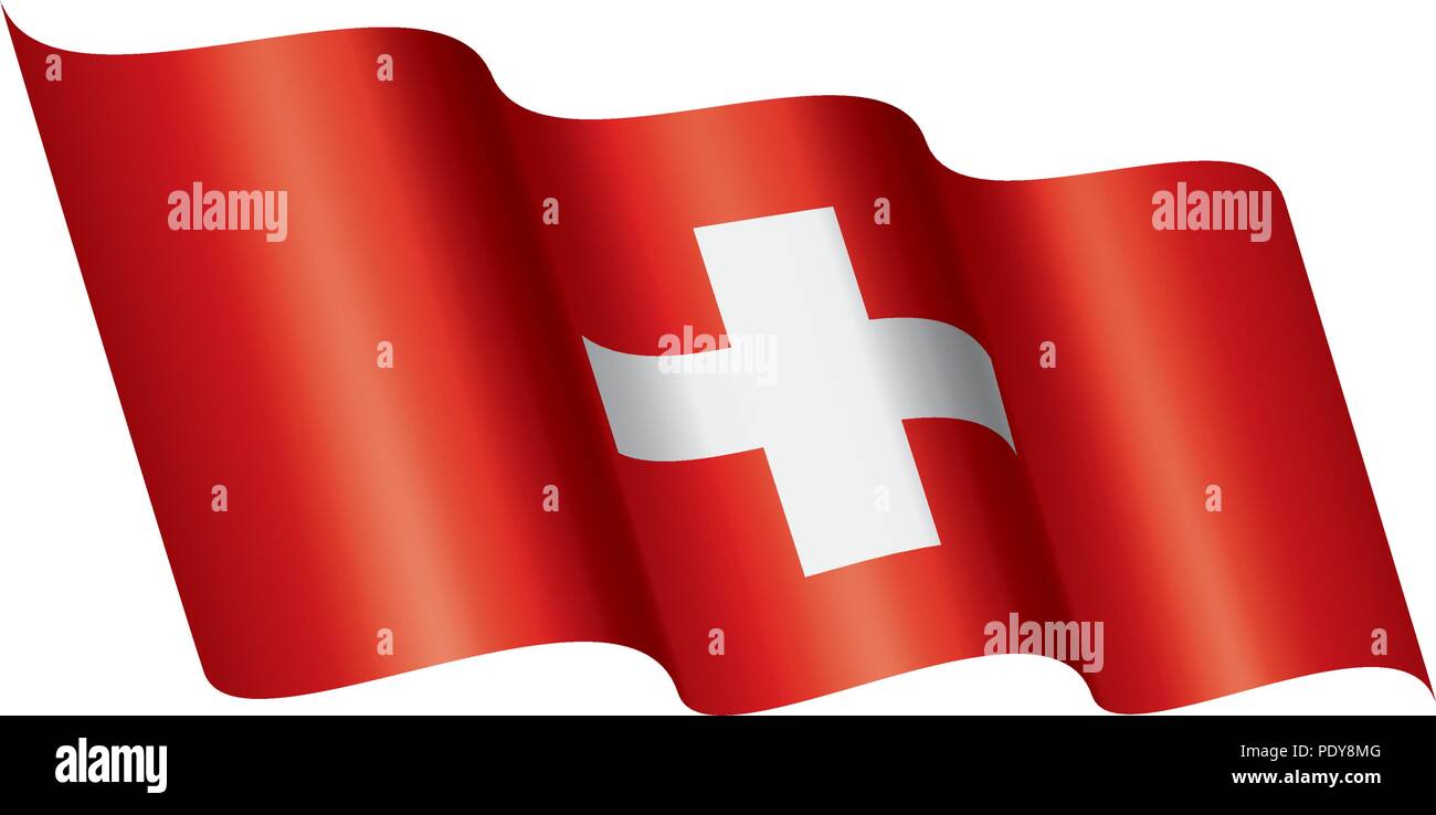 Switzerland flag, vector illustration on a white background Stock ...