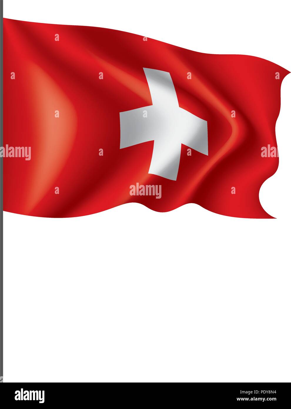 Switzerland flag, vector illustration on a white background Stock ...