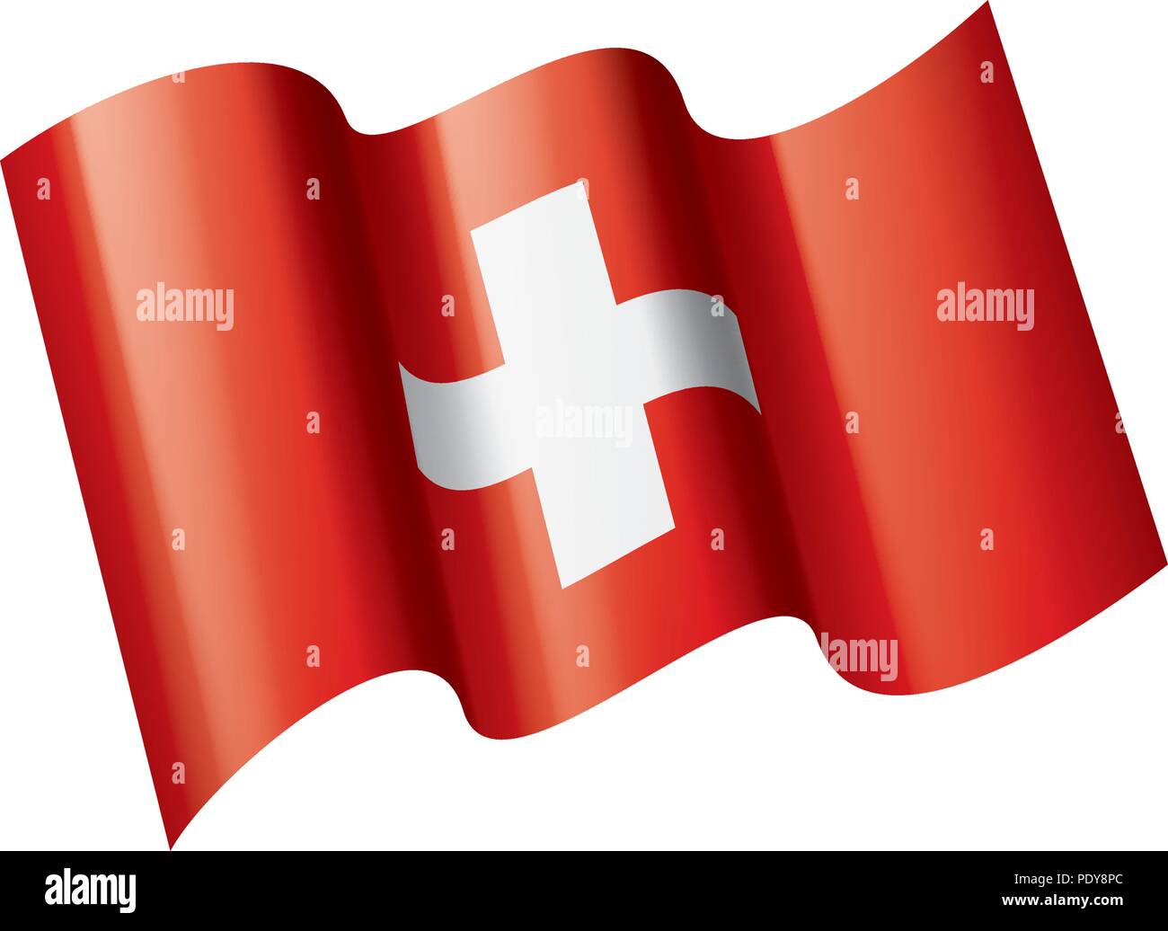 Switzerland flag, vector illustration on a white background Stock ...
