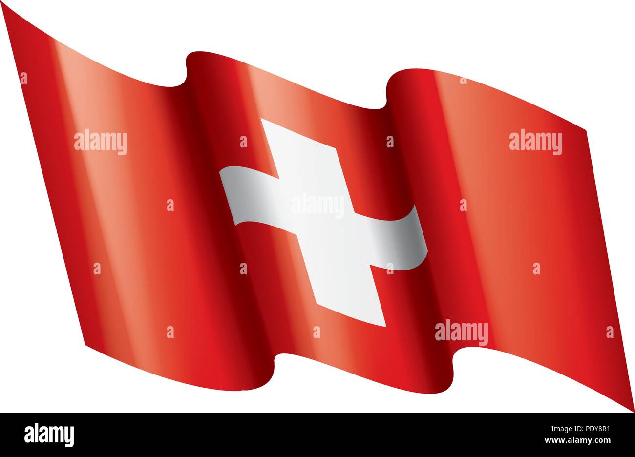 Switzerland flag, vector illustration on a white background Stock ...
