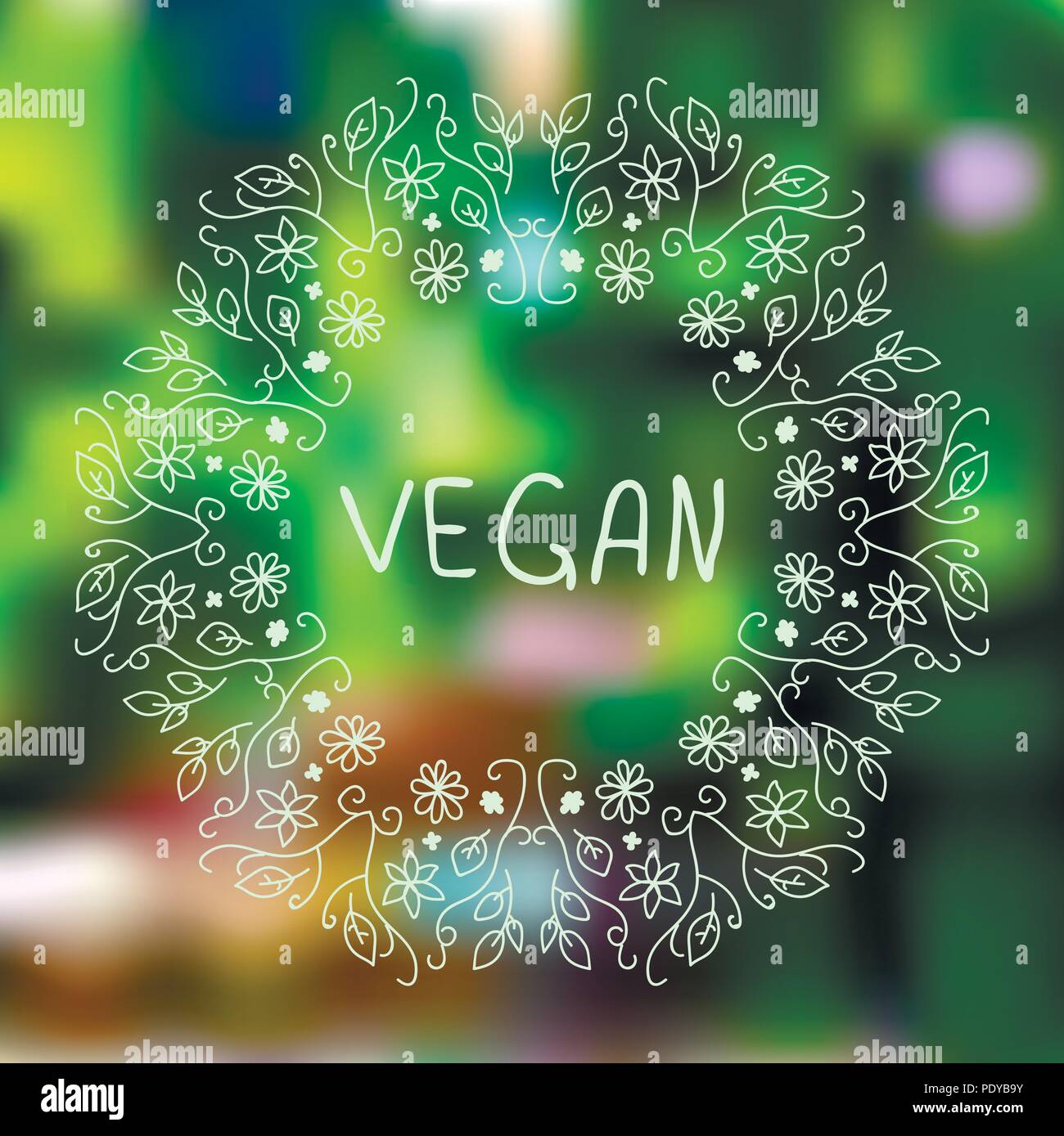 Hand-sketched typographic elements on blurred background Stock Vector ...