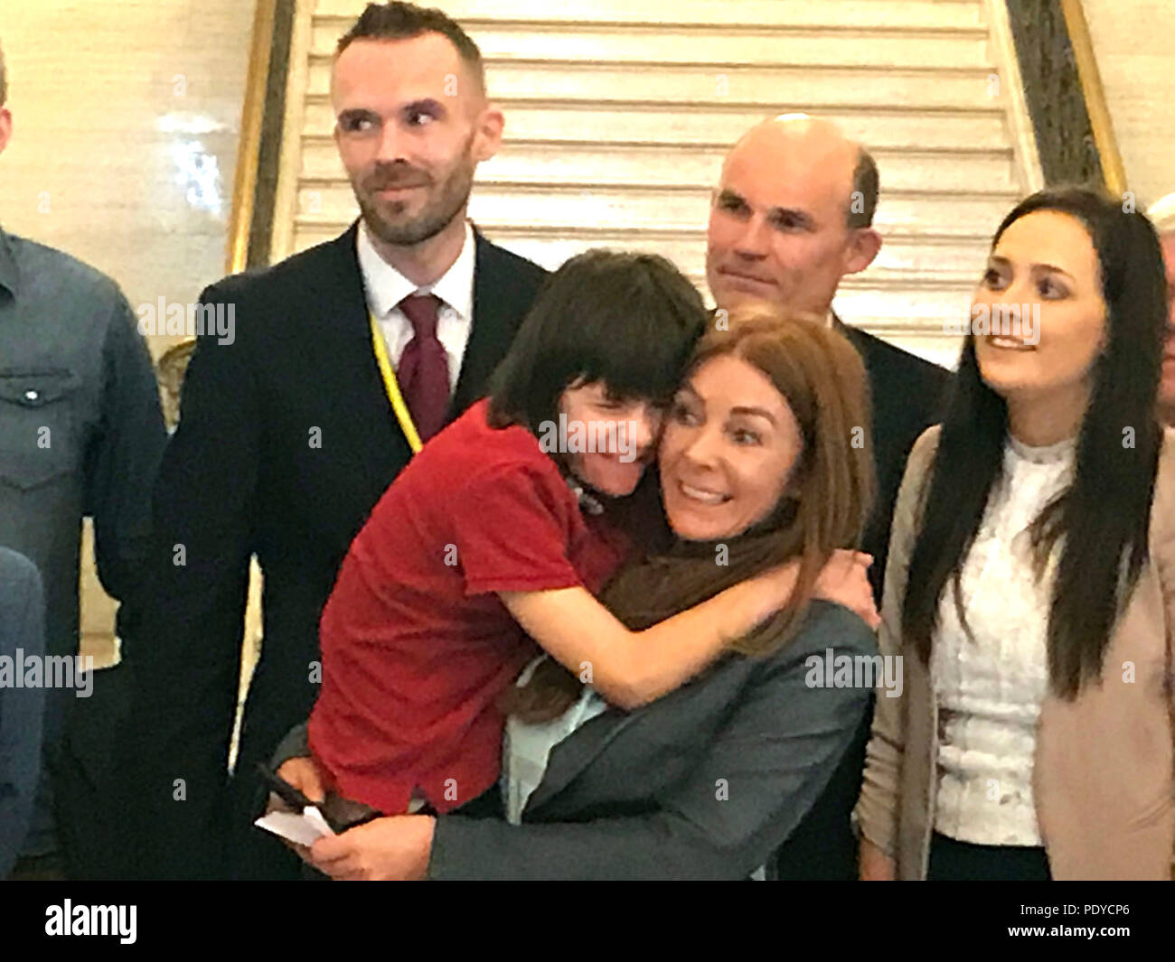 Billy Caldwell and his mother Charlotte (centre), who has secured ...