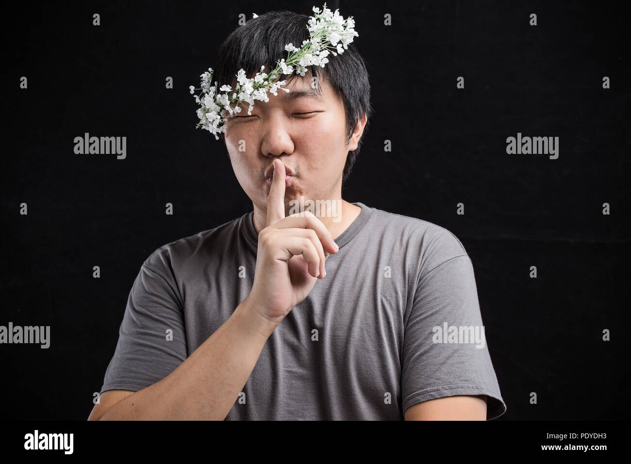 Portrait young man wearing garland hi-res stock photography and images ...