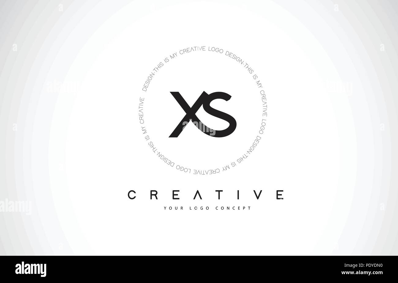 XS X S Logo Design with Black and White Creative Icon Text Letter ...