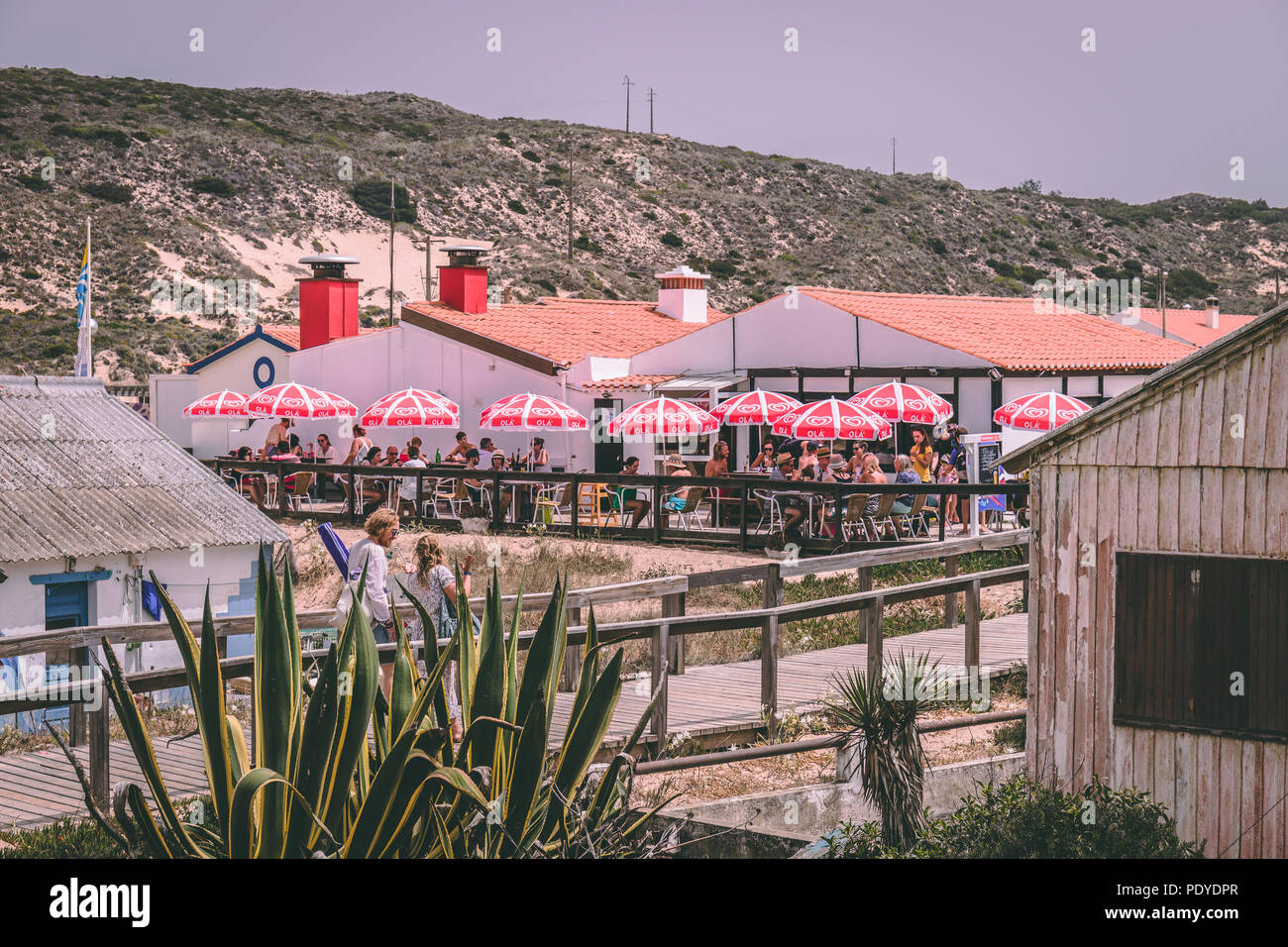 August 1st, 2018, Monte Clerigo, Aljezur, Portugal - the beach of Monte ...
