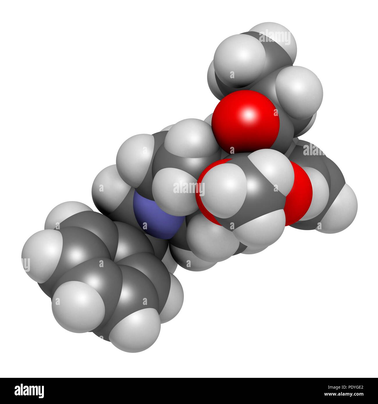 Carfentanil (carfentanyl) synthetic opioid drug molecule. 3D rendering ...