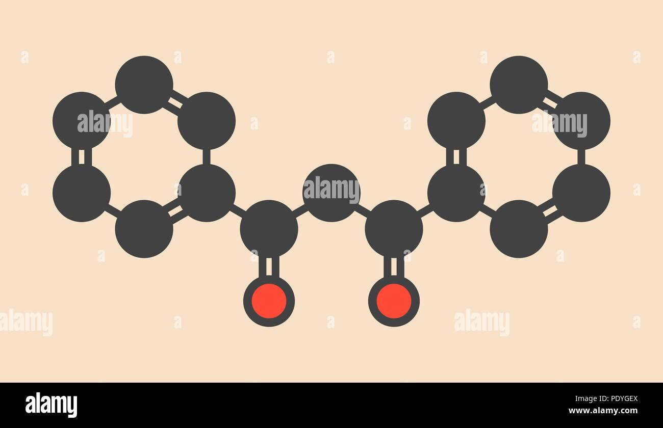 Dibenzoylmethane molecule. Stylized skeletal formula (chemical ...