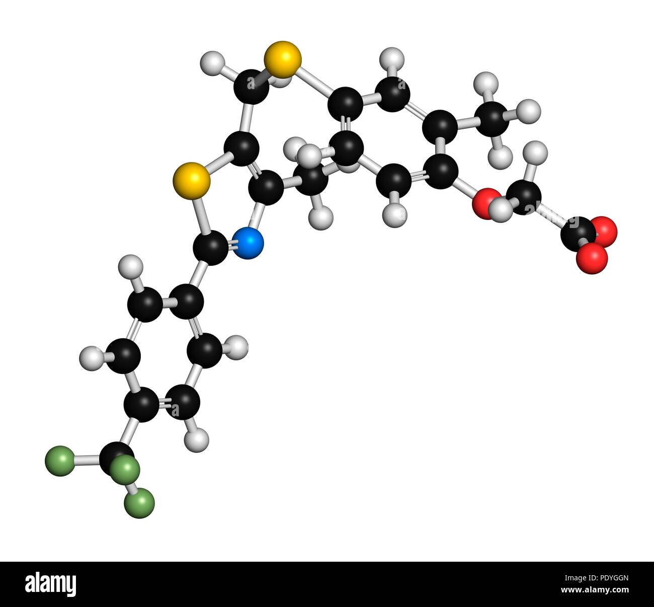 GW501516 (endurobol) performance enhancing drug molecule (illegal). 3D ...