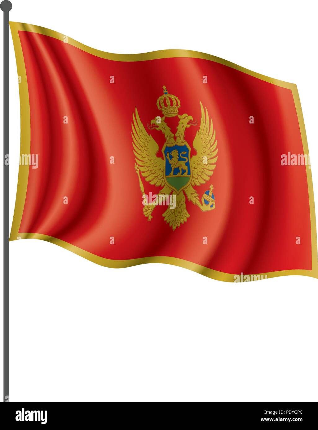 montenegro flag, vector illustration on a white background Stock Vector ...
