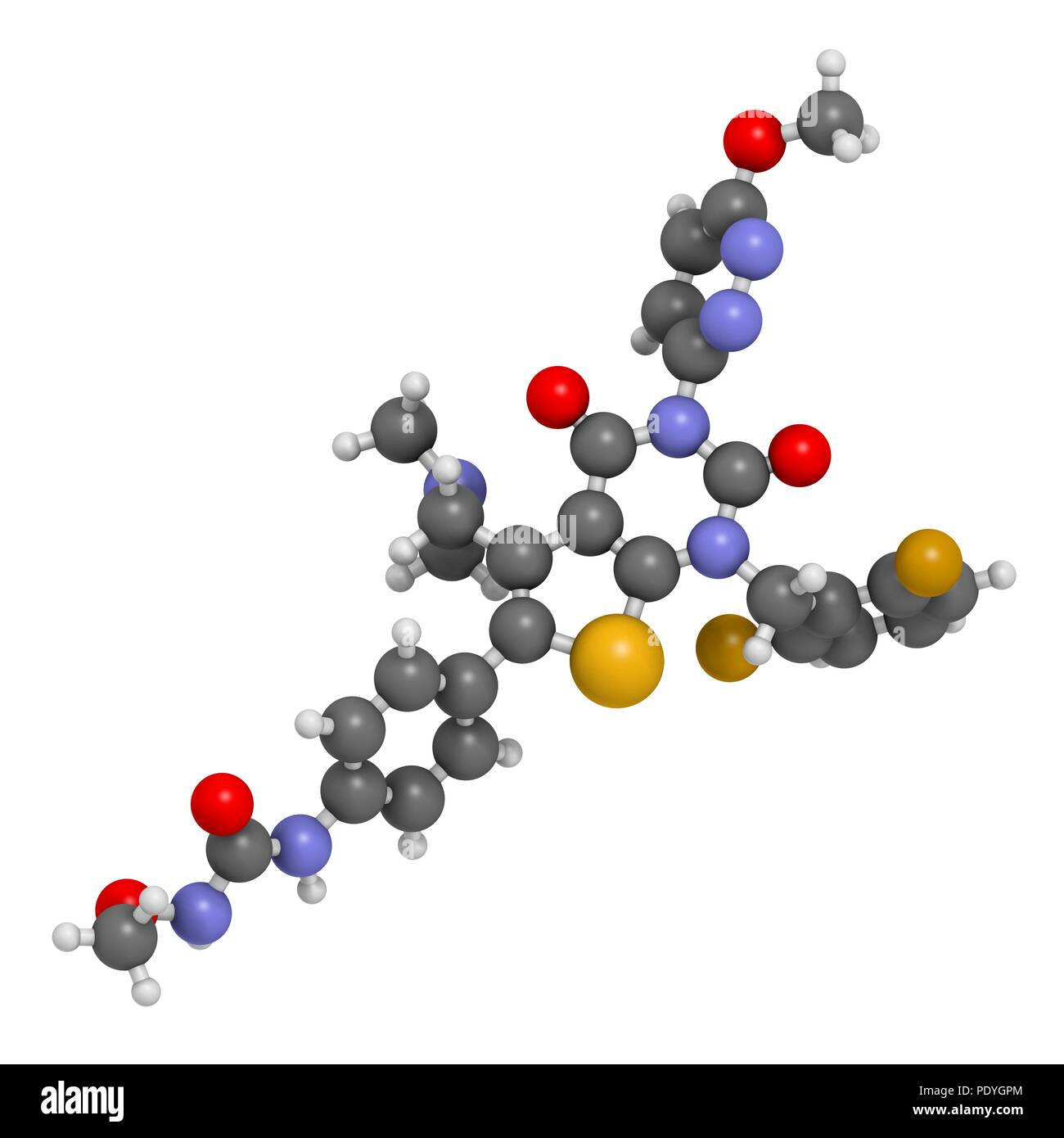 Relugolix drug molecule (gonadotropin-releasing hormone receptor ...