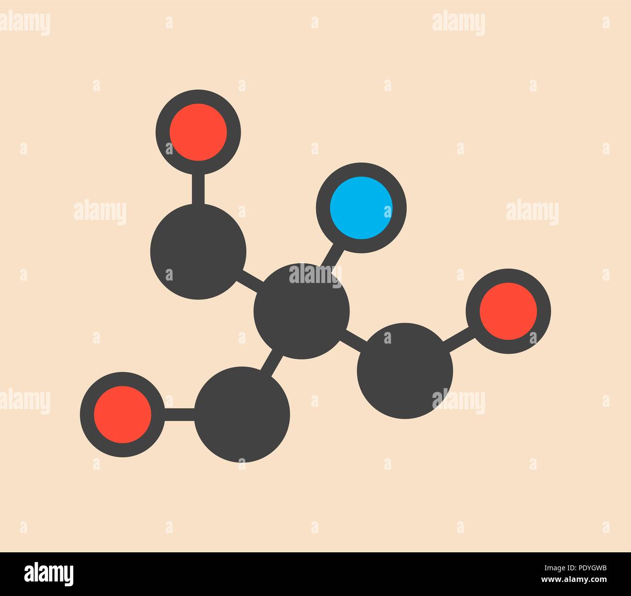Tris buffering agent molecule. Also known as tromethamine. Stylized ...