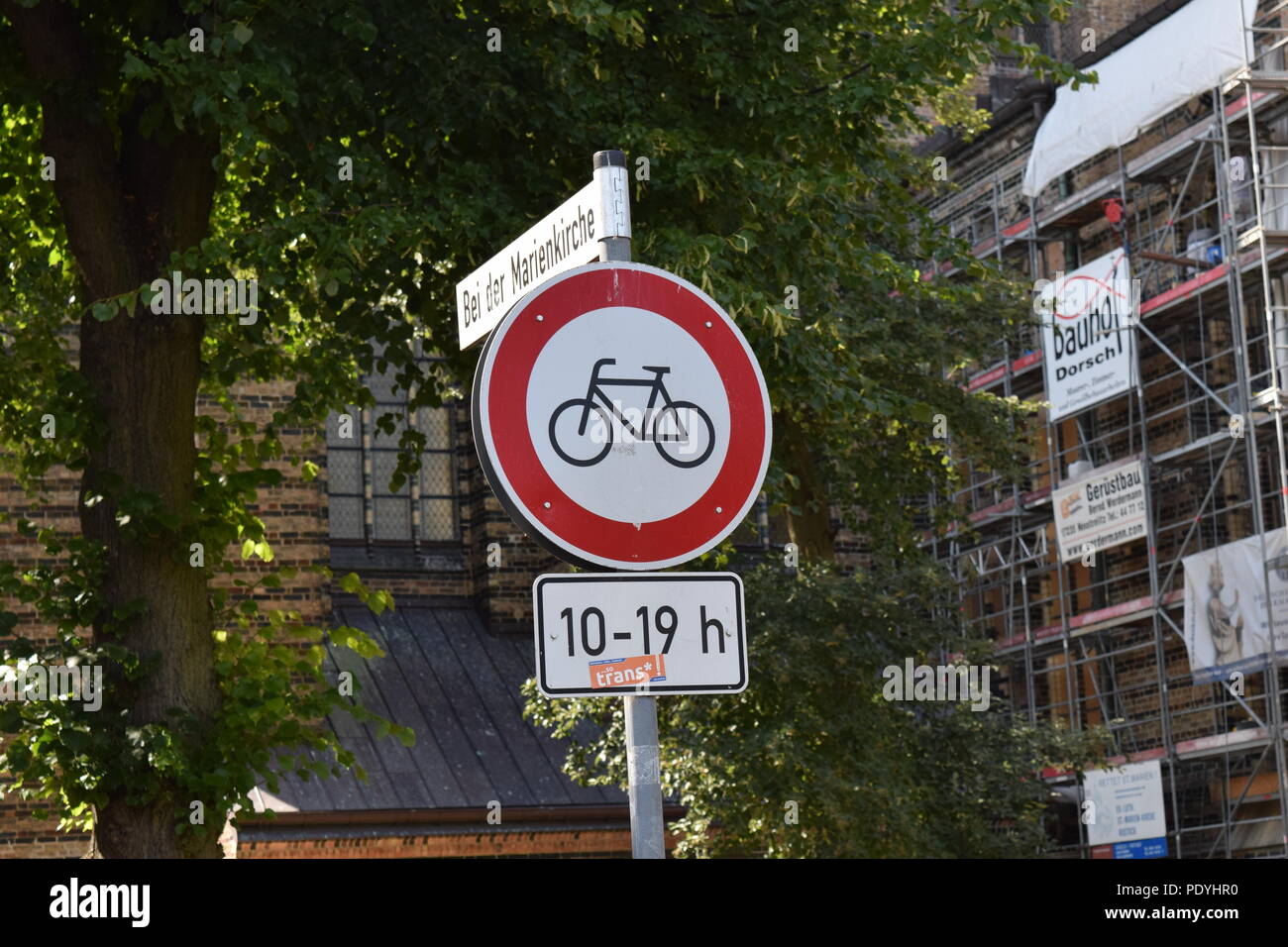 Bicycle Sign in Germany Stock Photo - Alamy