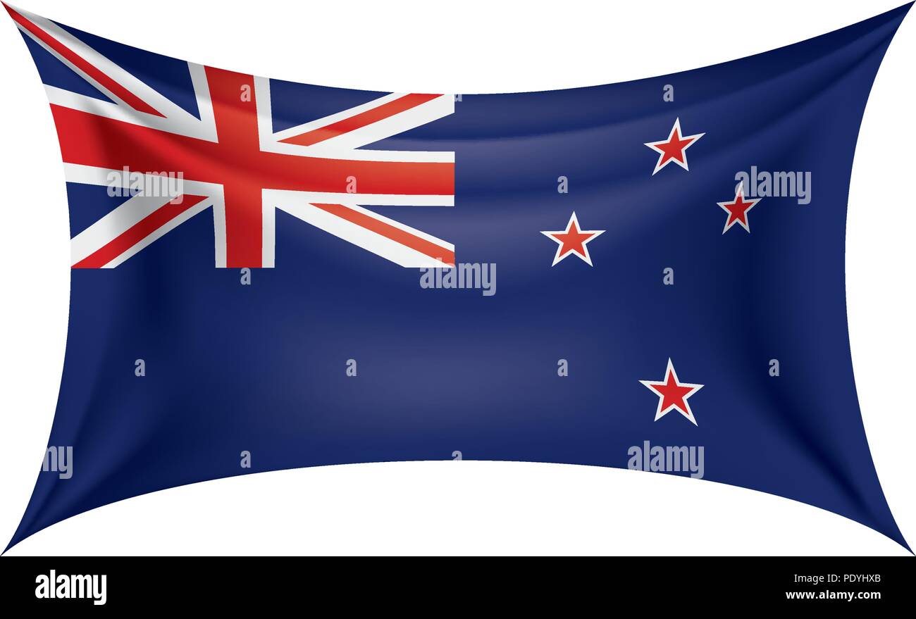 New Zealand flag, vector illustration on a white background Stock ...