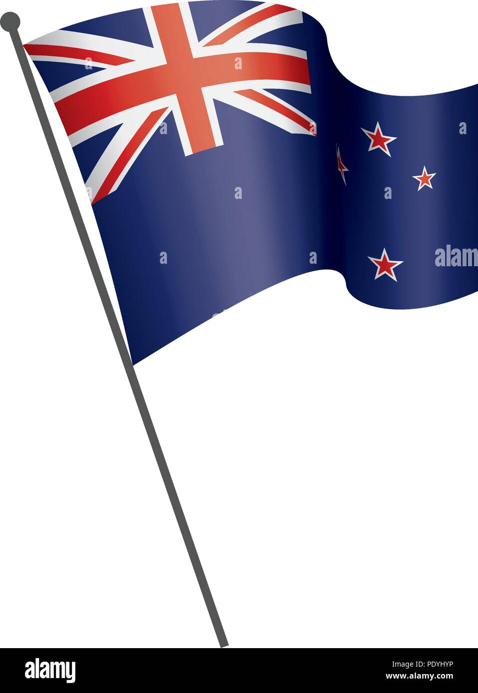 New Zealand flag, vector illustration on a white background Stock ...