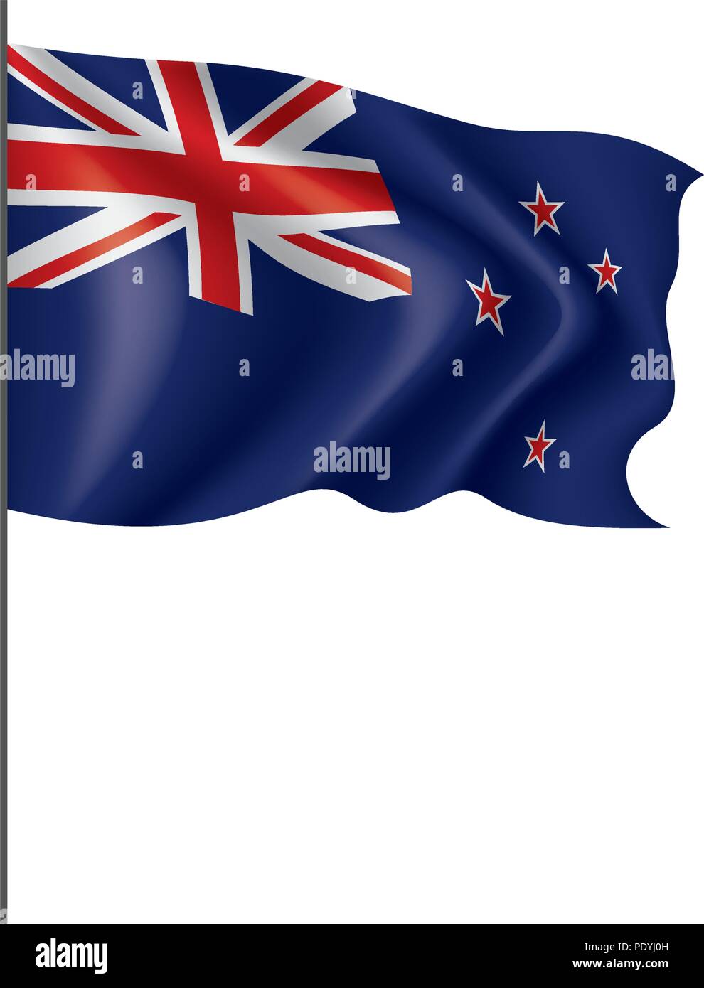 New Zealand flag, vector illustration on a white background Stock ...