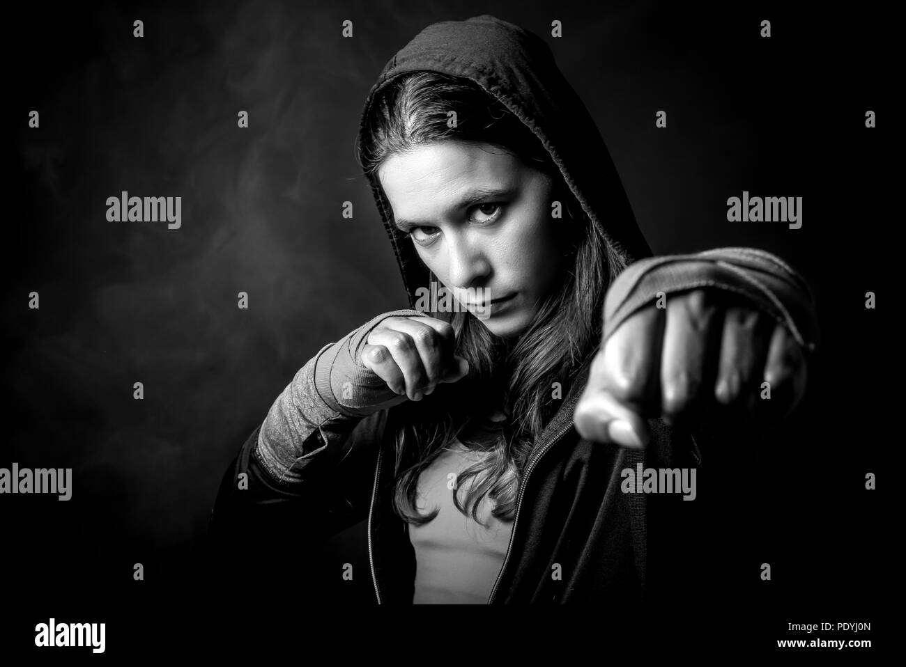 Stern face woman hi-res stock photography and images - Alamy