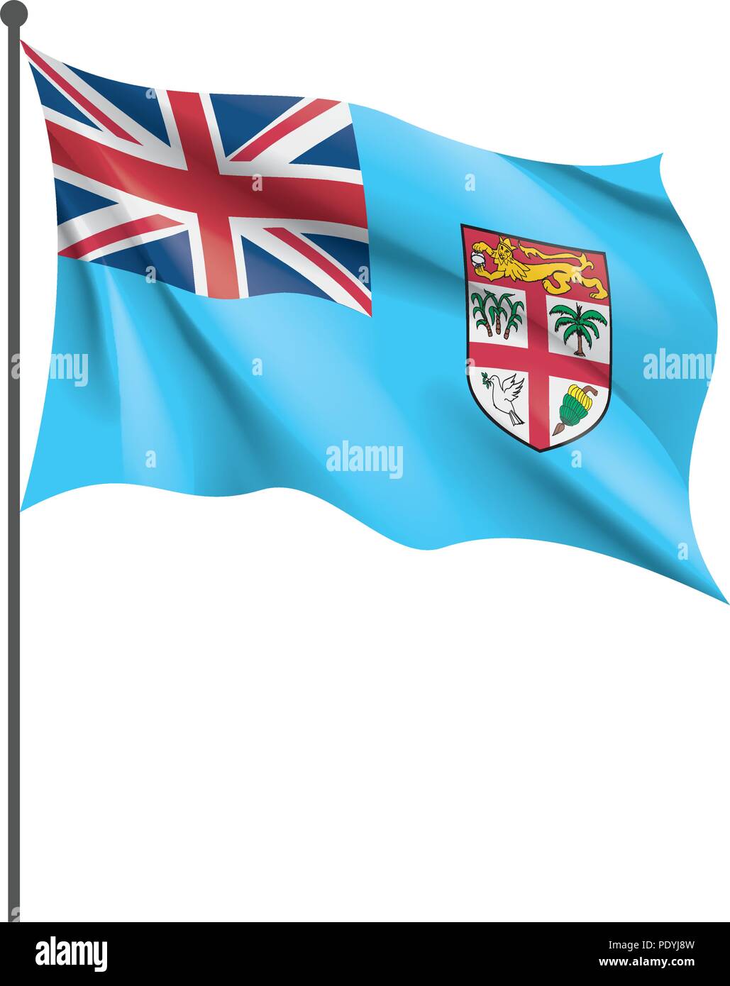 Fiji flag, vector illustration on a white background Stock Vector Image & Art - Alamy