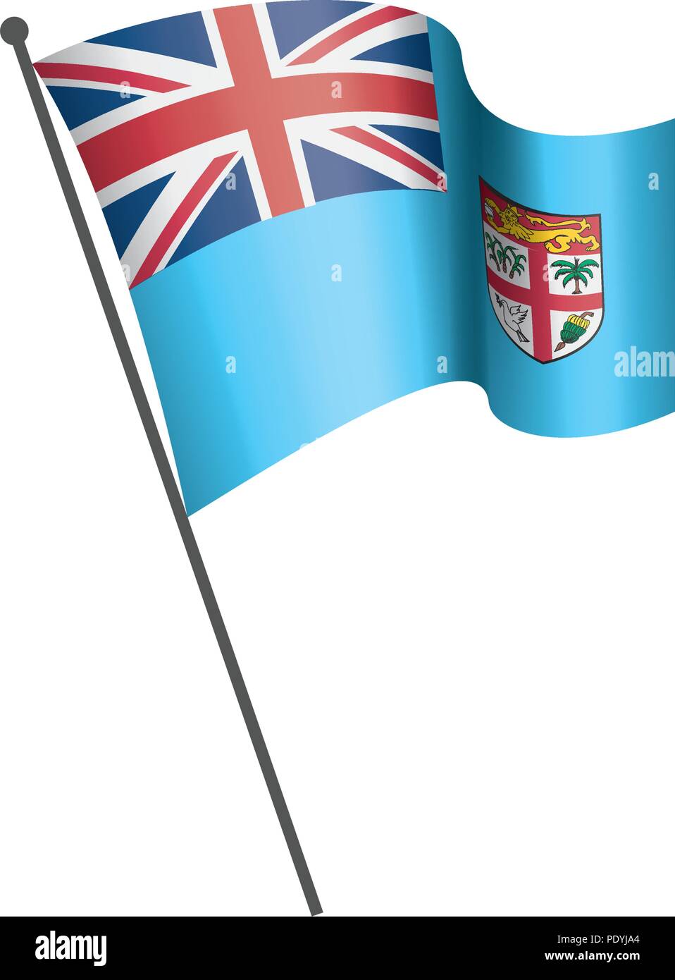 Fiji flag, vector illustration on a white background Stock Vector Image & Art - Alamy