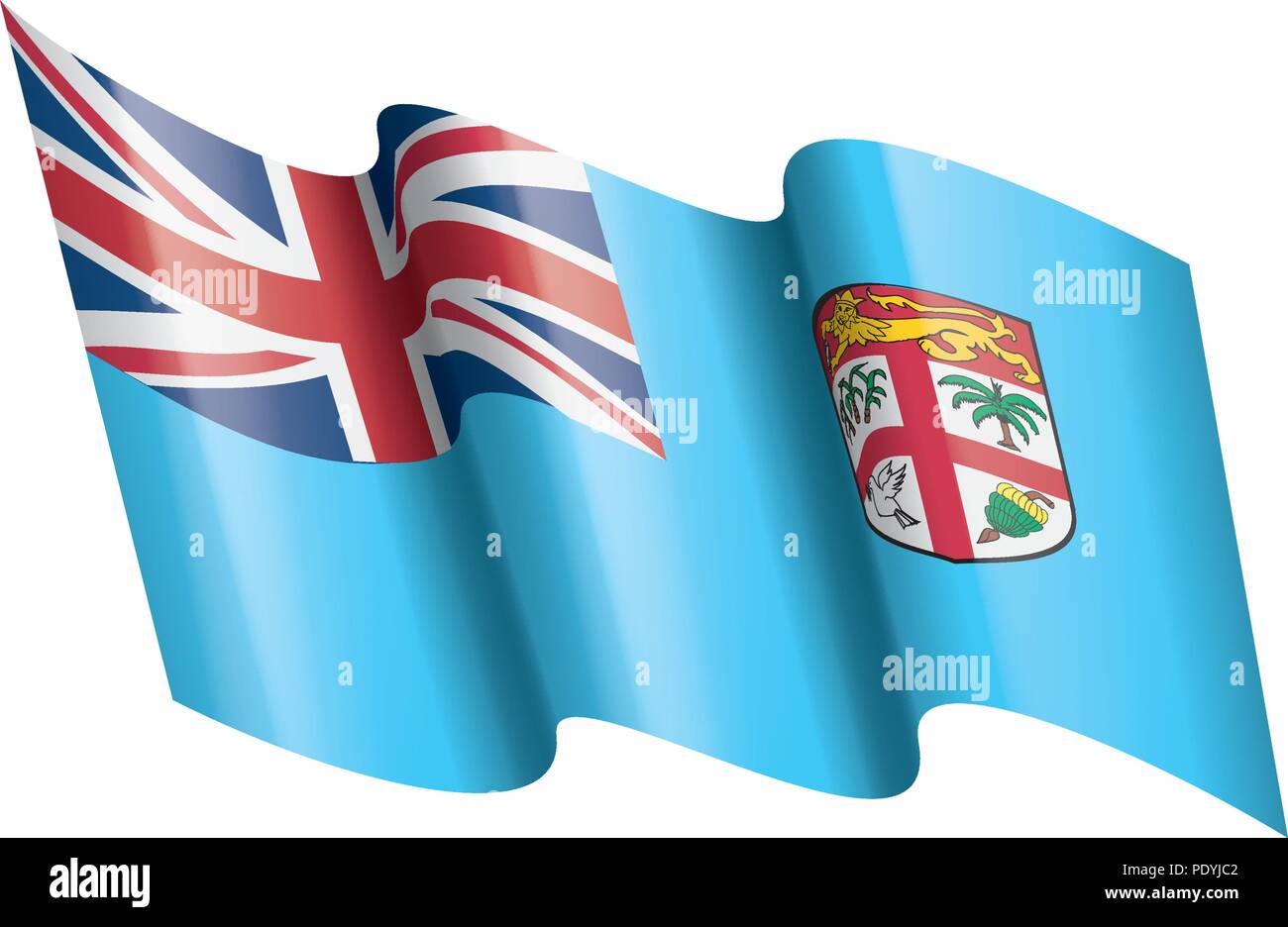 Fiji flag, vector illustration on a white background Stock Vector Image & Art - Alamy