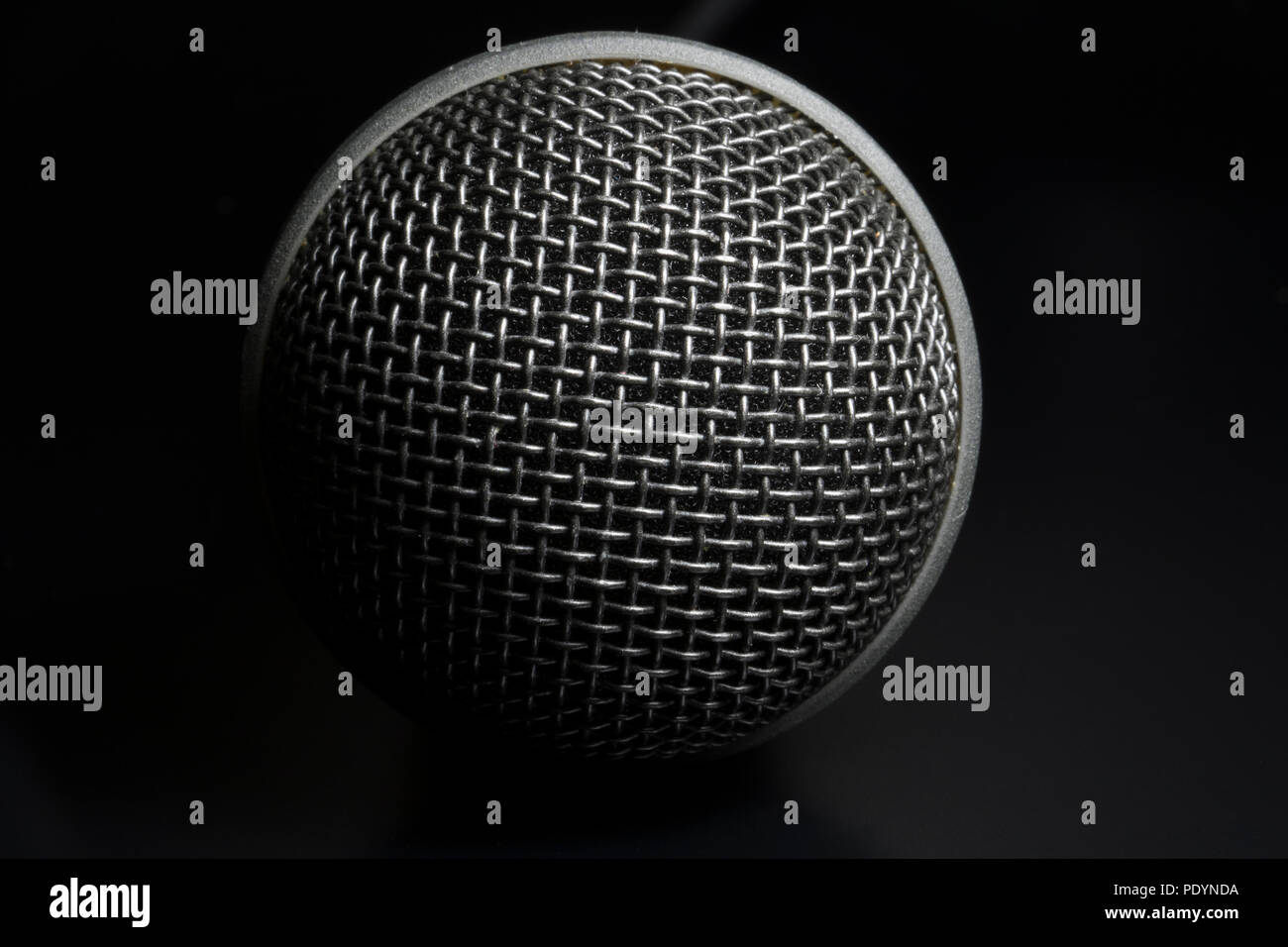 Microphone Macro grid texture pattern. Close up of black and grey ...