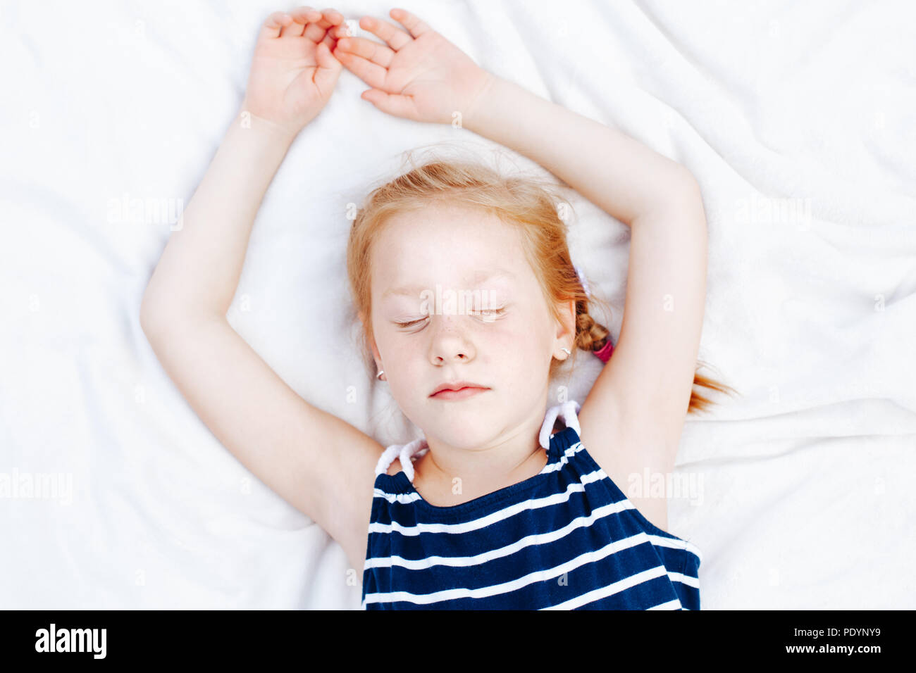 Redhead freckles child sleeping hi-res stock photography and images - Alamy