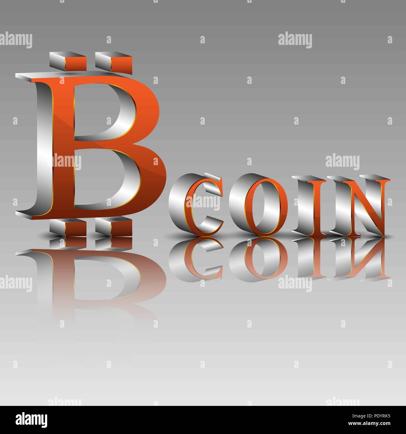 3d illustration of the bitcoin symbol Stock Vector Image & Art - Alamy