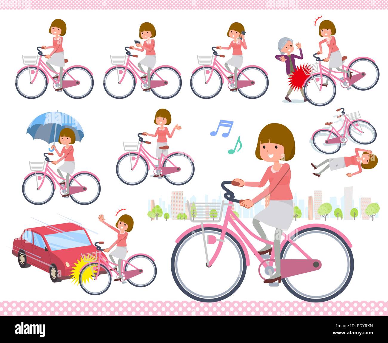 Riding bicycle college Stock Vector Images - Alamy