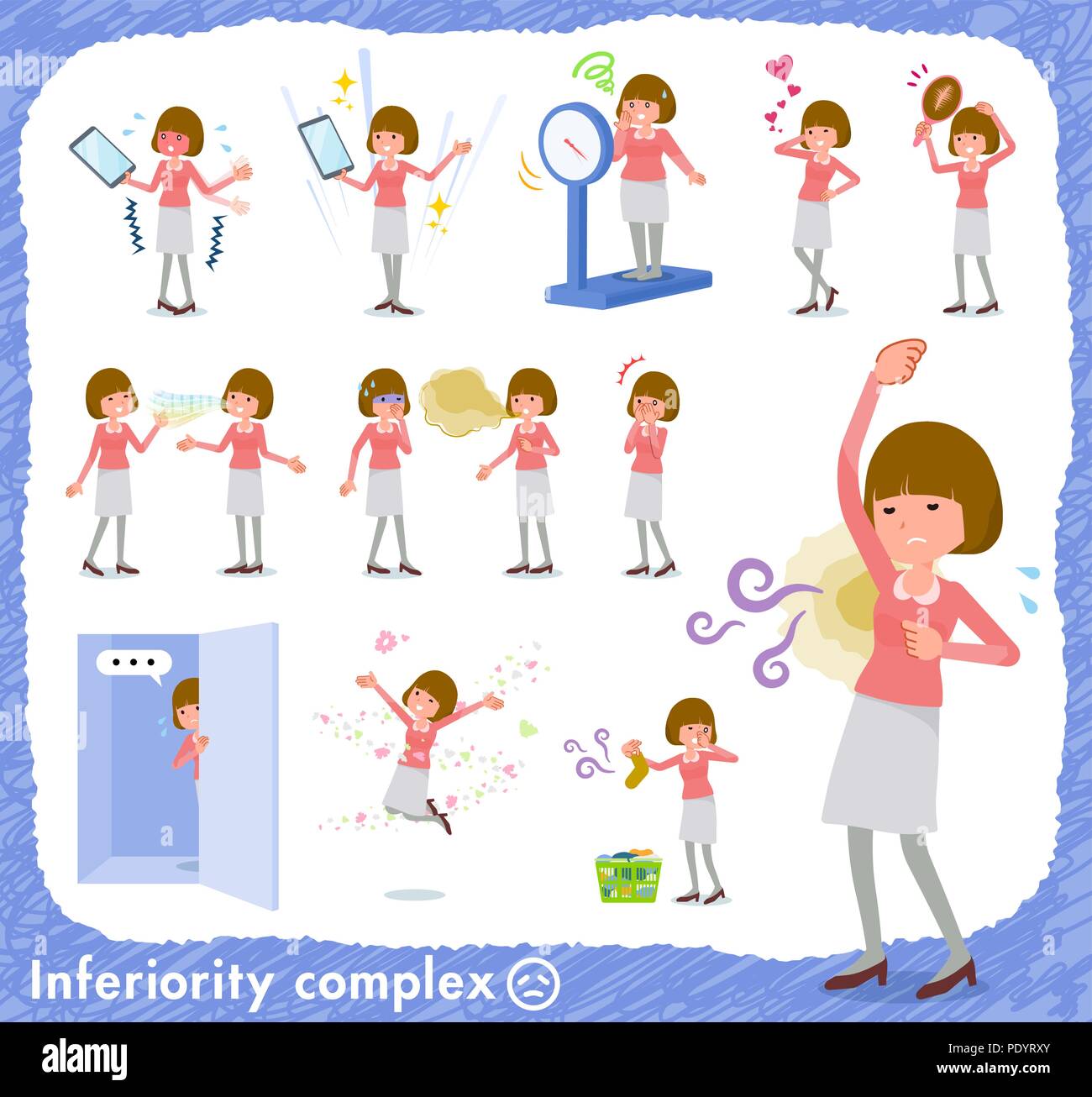 A set of women on inferiority complex.There are actions suffering from ...