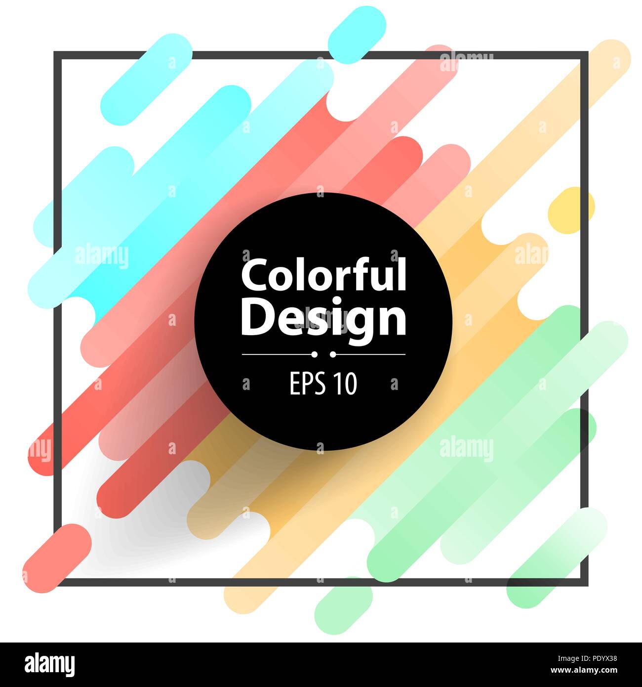 Circle frame and Colorful modern style abstract background Stock Vector ...