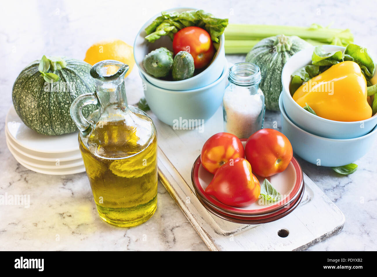 Local fresh vegetables, clean eating and dieting concept Stock Photo ...