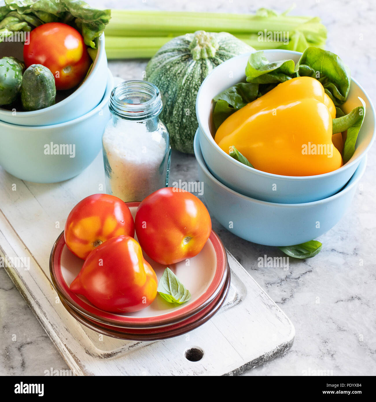 Local fresh vegetables, clean eating and dieting concept Stock Photo ...