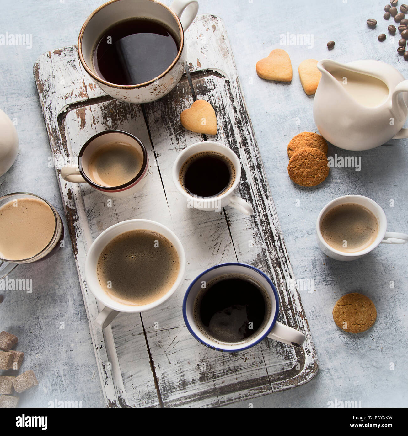 Different cups of coffee hi-res stock photography and images - Alamy