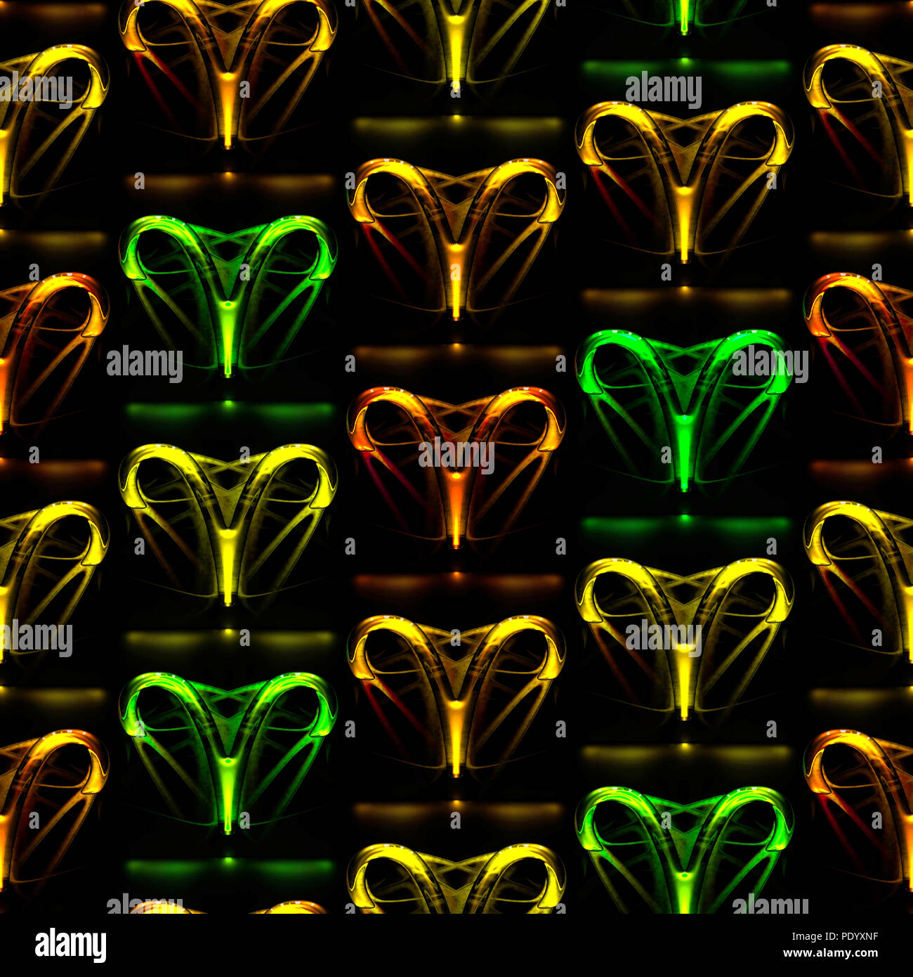 Seamless pattern of glassy and colored ancient astrology symbols ...