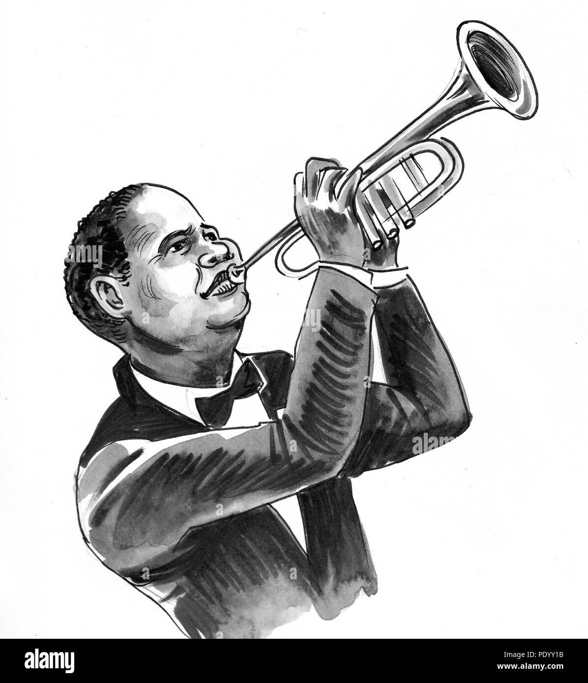 Jazz Black And White Drawing