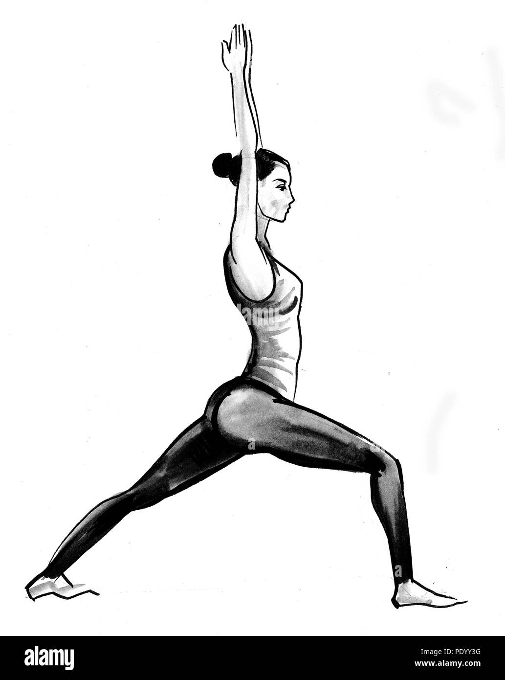 Yoga poses Black and White Stock Photos & Images - Alamy