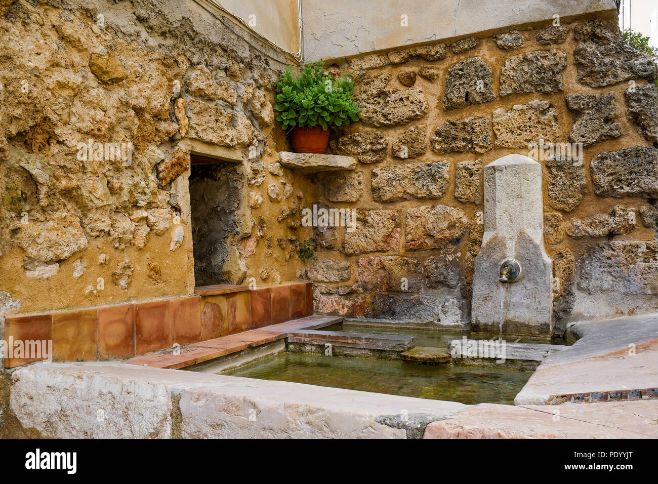 Washing place, upper district, Barjols, Var, France Stock Photo - Alamy