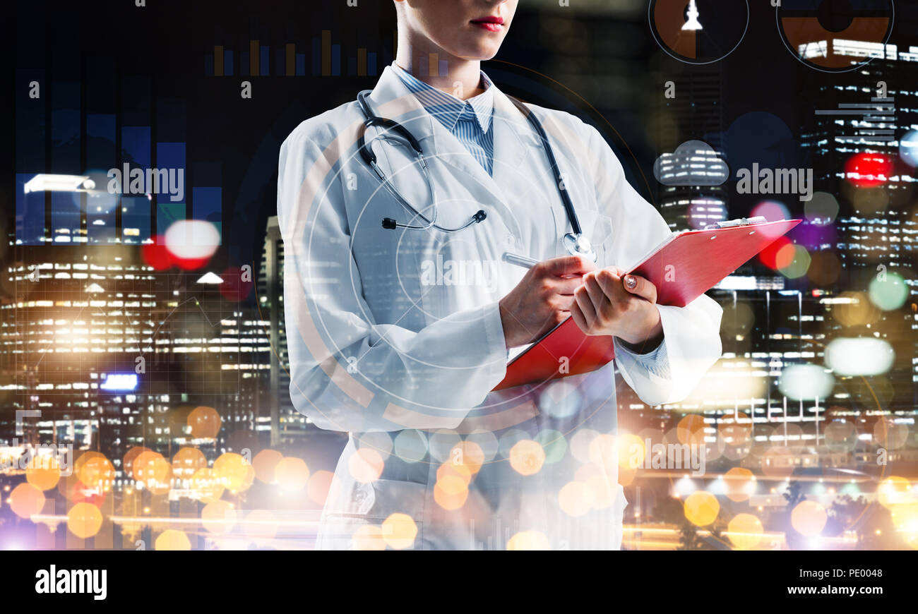 Concept of hard-working doctor Stock Photo - Alamy
