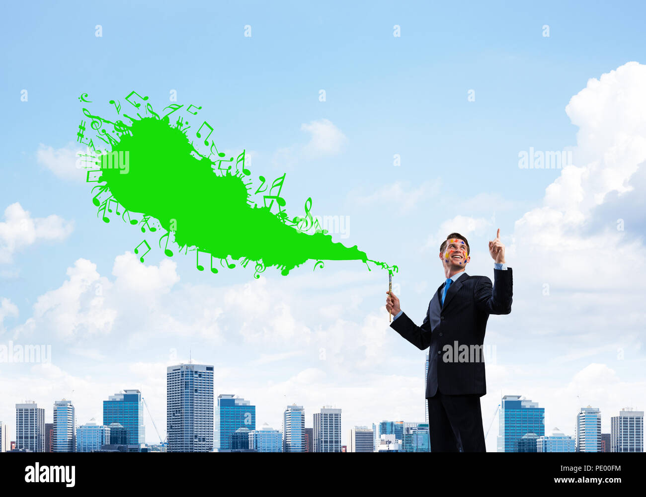 Business inspiration of young man Stock Photo - Alamy
