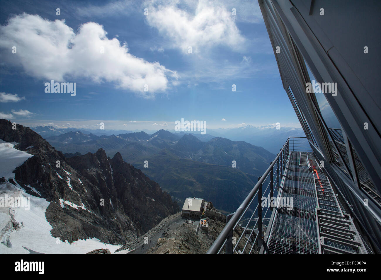 COURMAYEUR, ITALY, AUGUST 2: view of the mountain hideaway Rifugio ...