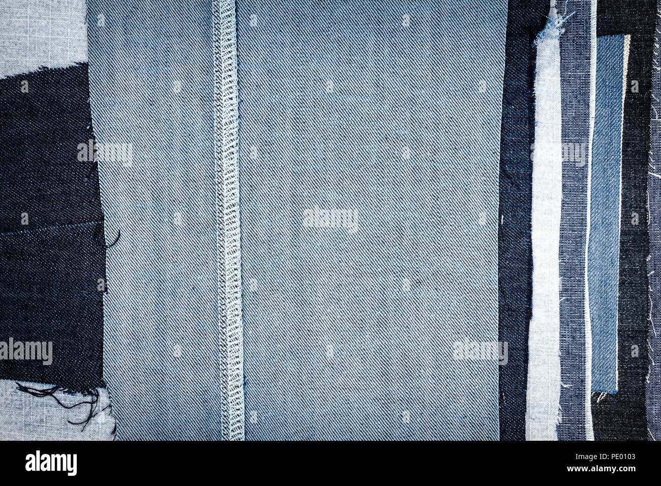 Abstract different torn jeans stripes texture background. Jeans texture ...