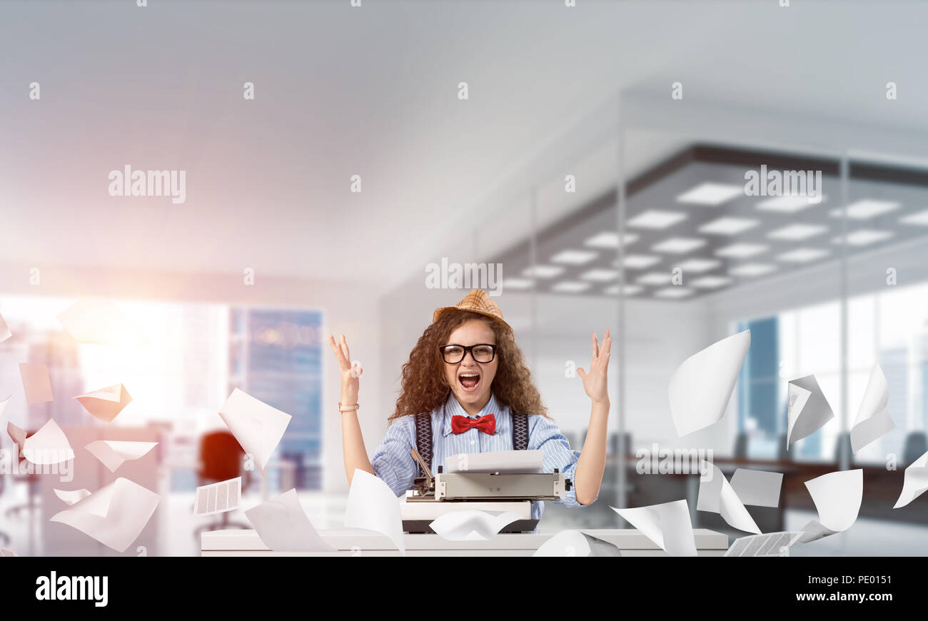 Creative inspiration of young female writer Stock Photo - Alamy