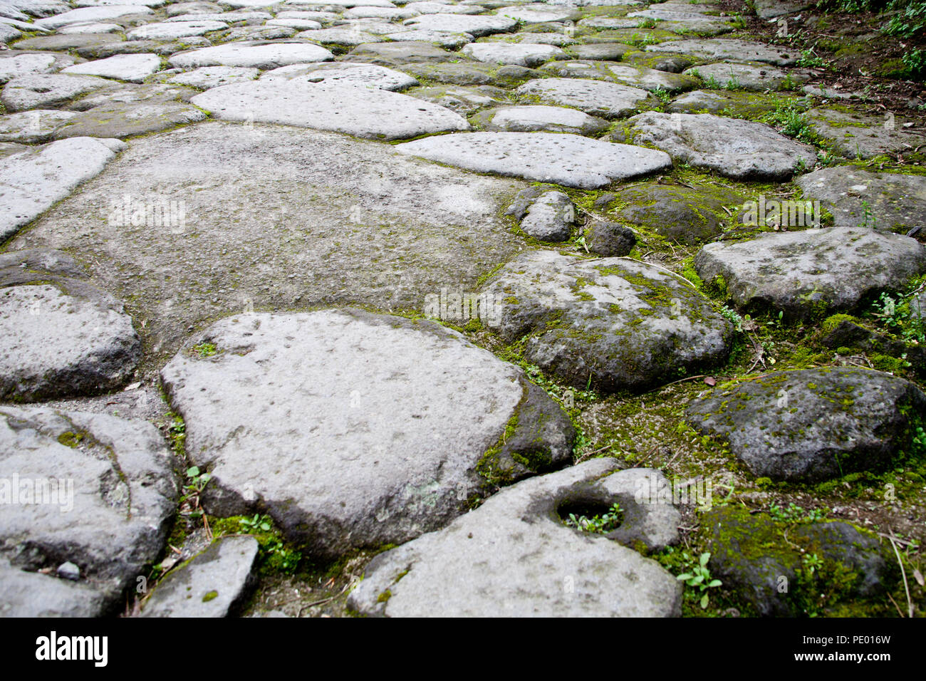 ancient cobblestone road (Pompei, Italy Stock Photo - Alamy