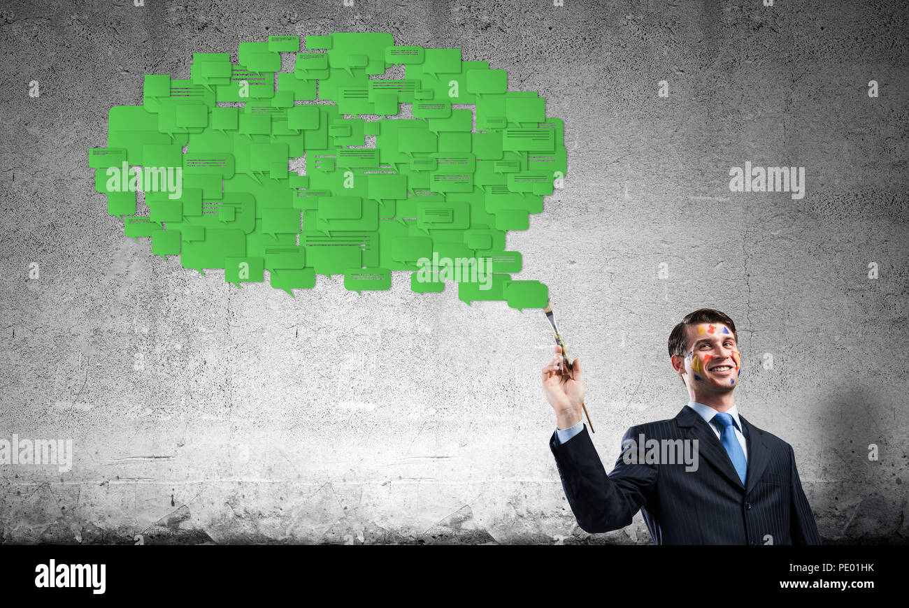 Business inspiration of young man Stock Photo - Alamy