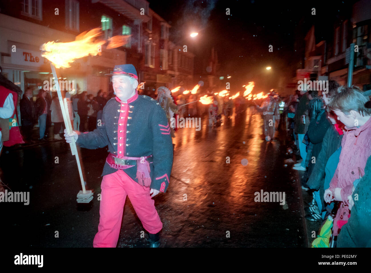 Bonfire night in Lewes Stock Photo - Alamy