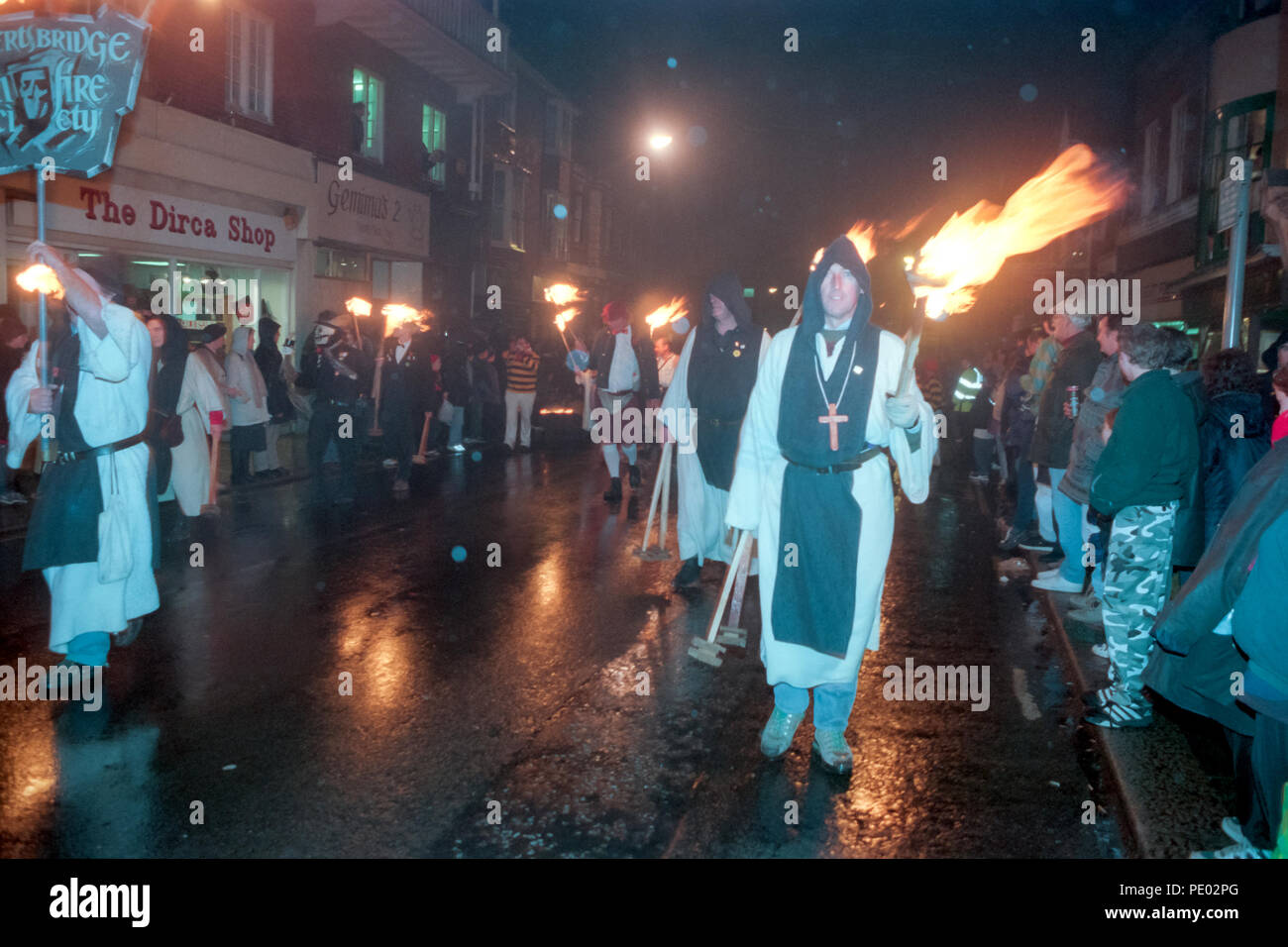 Bonfire night in Lewes Stock Photo - Alamy