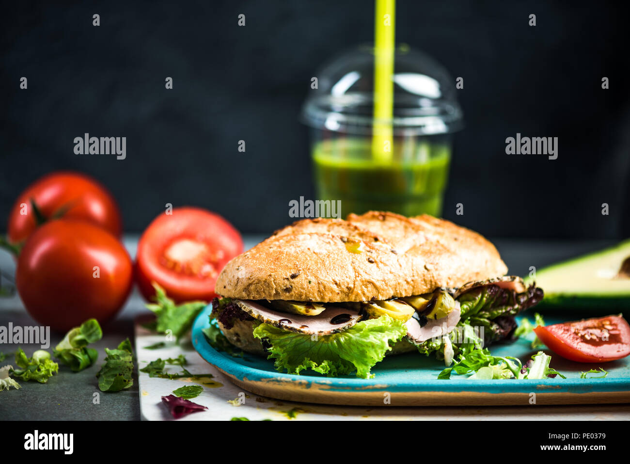 Homemade sandwich with fresh ingredients Stock Photo - Alamy
