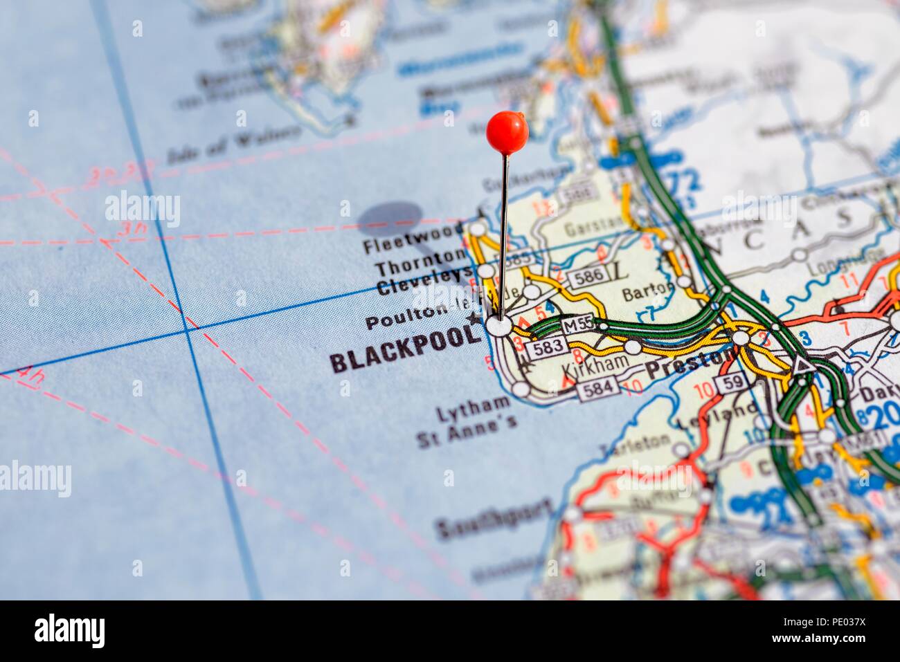Blackpool map hi-res stock photography and images - Alamy