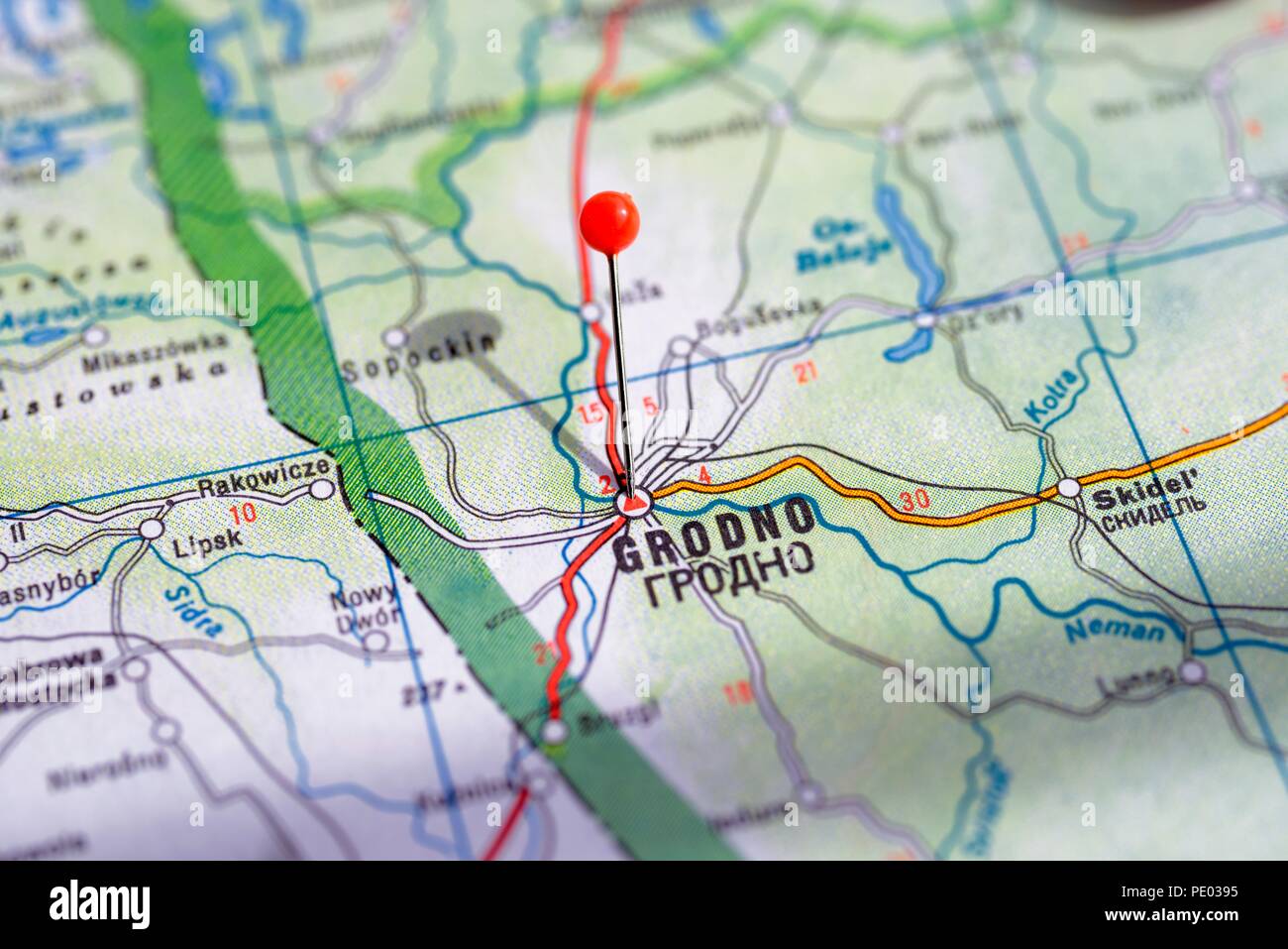Grodno city map hi-res stock photography and images - Alamy